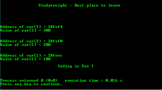 C Program to Access arrays by incrementing an decrementing Pointer ...